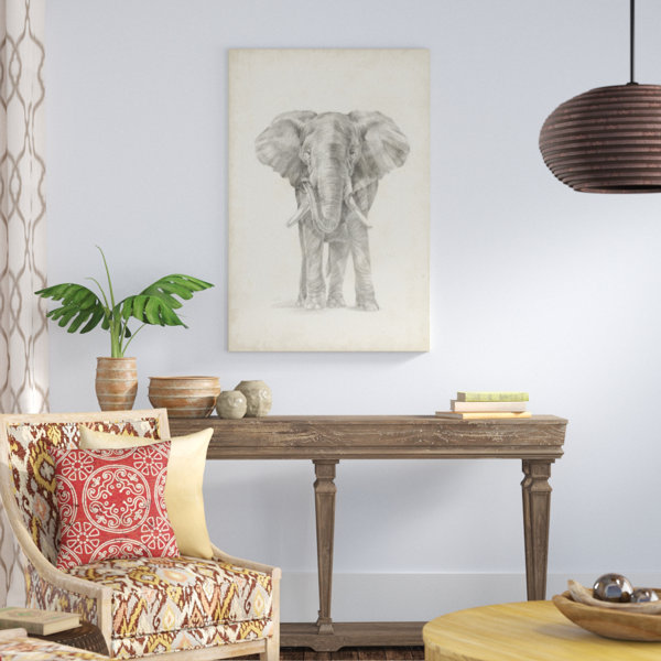 BohoLiving Leinwandbild Elephant Sketch II von Ethan Harper | Wayfair.de